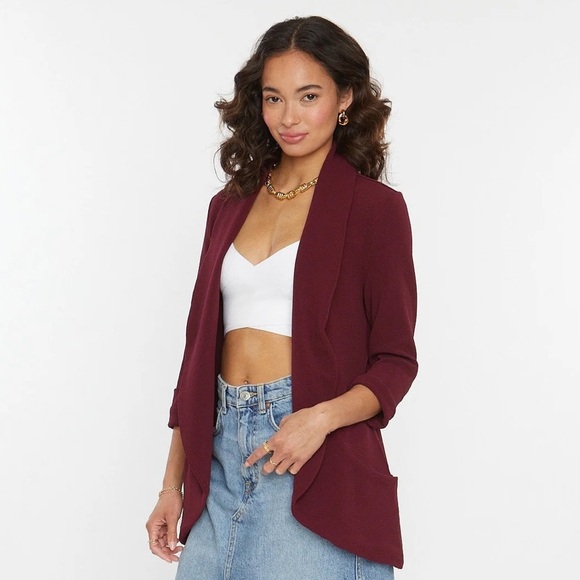 French Mauve | Jackets & Coats | French Mauve Melanie Knit Shawl Collar ...
